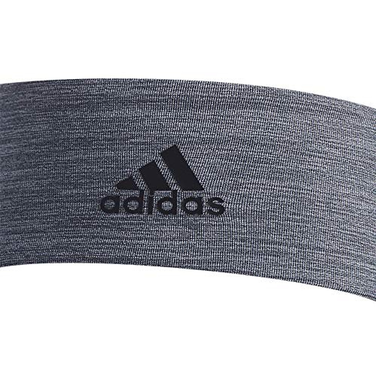 adidas Alphaskin 2.0 Elastic Headband, Heather Grey/Black, One Size