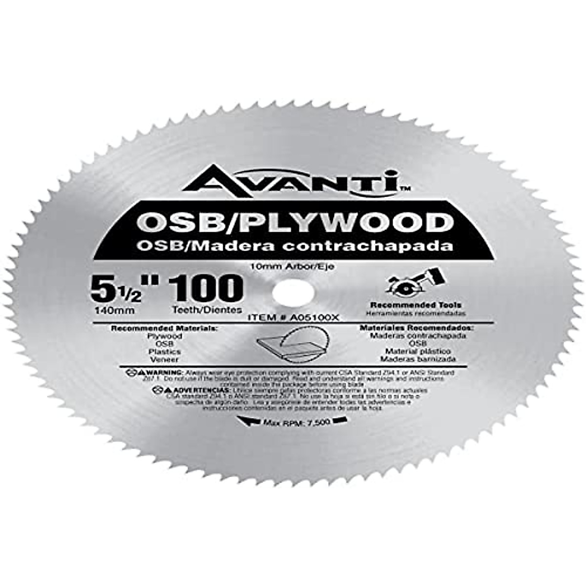 Avanti 5-1/2 X 100T Plywood, Silver, One Size (A05100X)