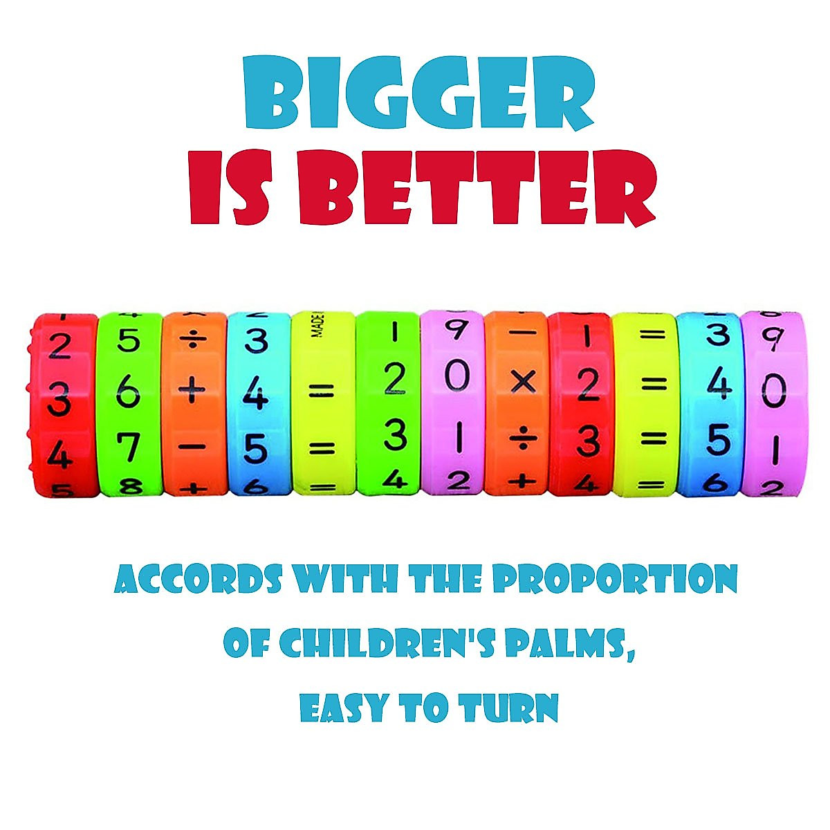 CHILHOLYD Learning Toys Math Toy Montessori Preschool Learning Educational Counting Game Numbers and Symbols Math Skills Colorful Fridge Kindergarden Educational Tools Math Blocks Great Gift for Kids