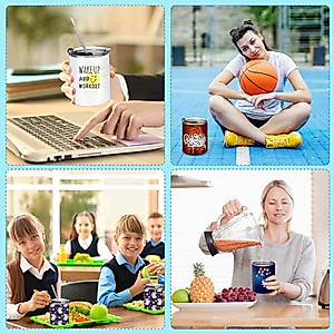 Sublimation Blank Tumblers Bulk 10 oz White Stainless Steel Sublimation Straight Skinny Tumblers with Lids and Straw Double Wall Vacuum Insulated Cups for DIY Heat Press Print(8 Pack)