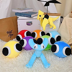 DHGMV Cyan Rainbow Friend Chapter 2 Plush, 10" Cyan from Rainbow Friend Chapter 2,Best Gifts for Boys Girls Halloween Christmas Thanksgiving Game Fans