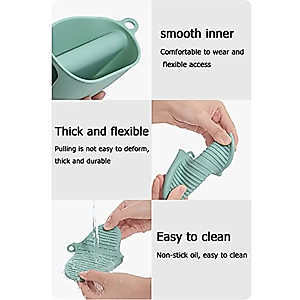 Mini Oven Gloves Silicone,Silicone Oven Mitts Heat Resistant,Cooking Pinch Mitts Potholder for Kitchen Cooking & Baking