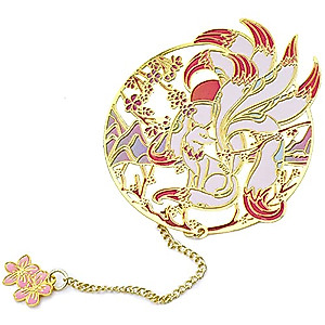 BLBMH Metal Bookmarks Kitsune Bookmark Pretty Fox Book Marker Cool Reading Book Mothers Day Gifts for Readers Girls Women Best Friend -K10