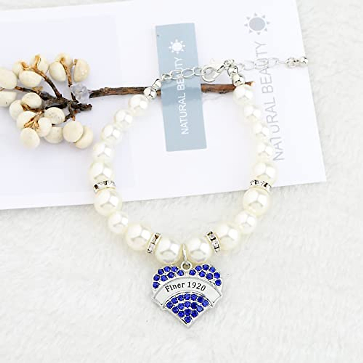 UJIMS Finer Women Bead Bracelet Gift for Women Girl Greek Sorority Jewelry BFF Sisterhood Gift(Finer20 Bead Bracelet)