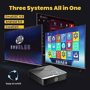 Bearway Super Console x2 Retro Game Console with 60,000+Classic Games for TV, Video Game Console with 60+Emulators,Plug& Play Gaming System EmuELEC4.6&Android TV 9.0, 2 Wireless Controllers(256G)
