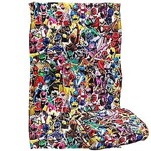 Trevco Power Rangers Crowd of Rangers Silky Touch Super Soft Throw Blanket 36" x 58"