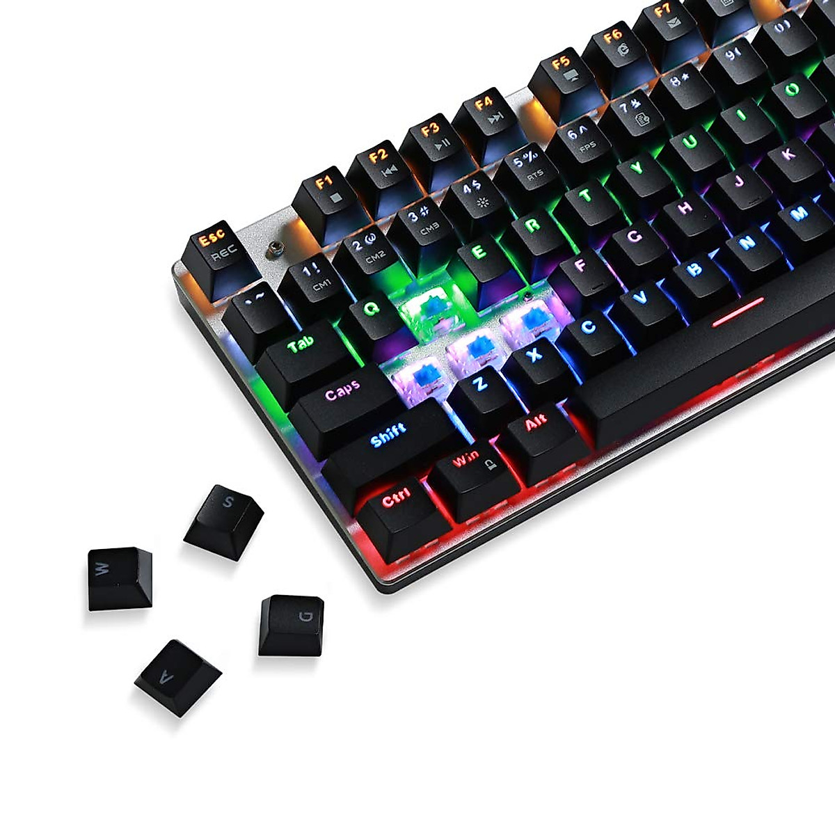 Teamwolf RGB Backlight Mechanical Gaming Keyboards (104keys, Balck)