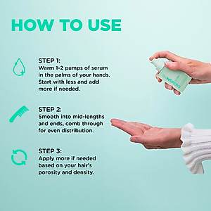 GLOSS.ME Hair Serum by DESIGNME | Anti Frizz Hair Serum for Women | Argan Hair Serum Adds Shine, Smoothness, & Hydration | Paraben & Sulfate Free Straight, Wavy, Coily, or Curly Hair Serum, (2.5 Oz)