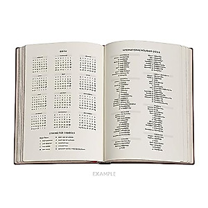 Inkblot (Old Leather Collection) Midi 12-month Dayplanner 2024