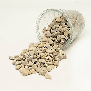 Simply Elegant River Rock Pebbles – Decorative Gravel Stones for Landscaping, Plants, Vases, Home Décor, Aquariums and Animal Habitats – 2.5 LB Bag - ¼L to ½L - White