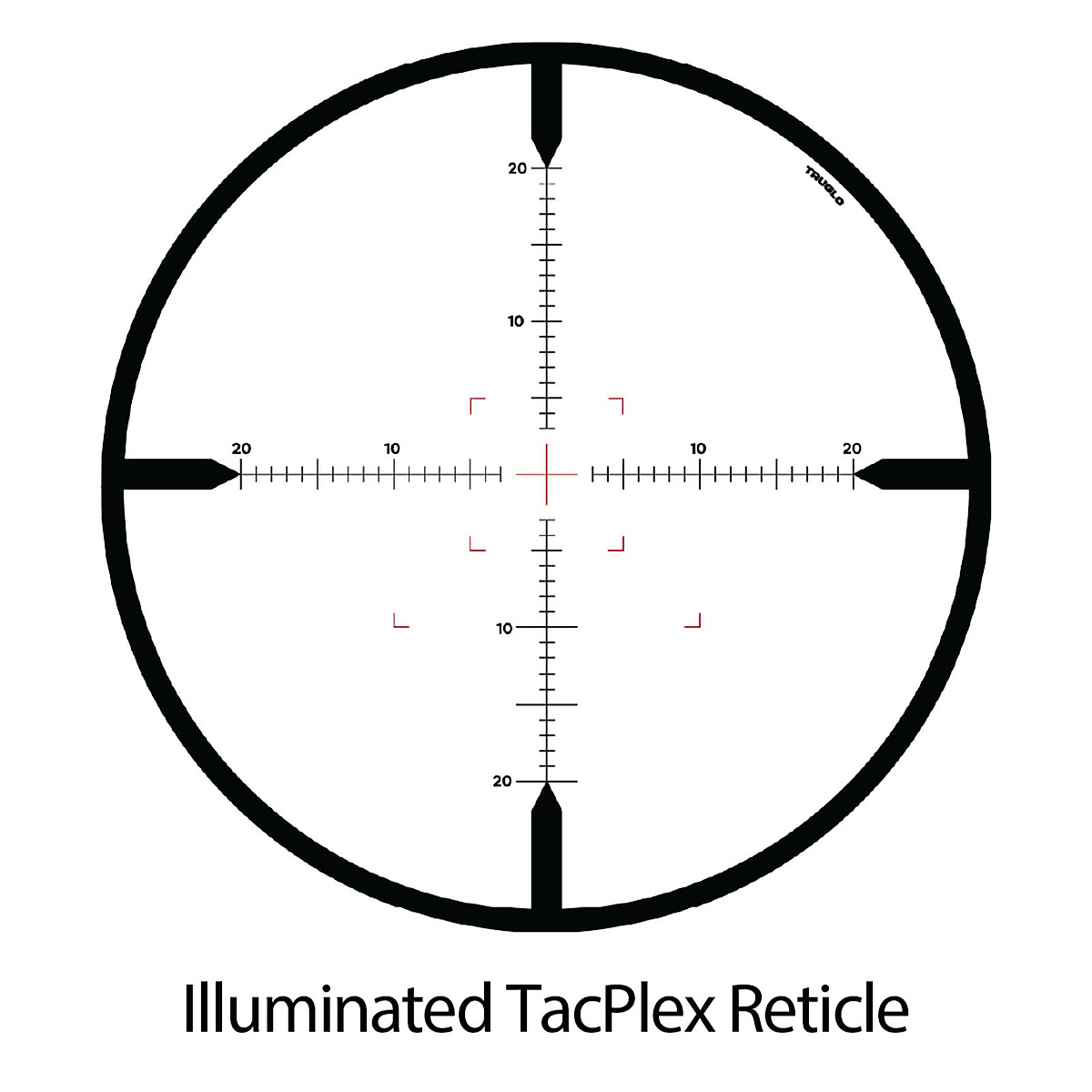 TruGlo Eminus Tactical Hunting Shooting Durable Waterproof Fogproof Shock Resistant 30mm One-Piece Aluminum Tube Illuminated TacPlex-MOA Reticle Riflescope | Flip-Up Lens Cap Included | 3-9 x 42mm