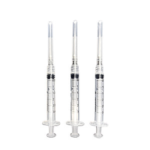 NANOSHARPS 3ml 3cc Luer Lock Syringe with Needle (Box of 100), 22Gx1", Individually Packaged 22x1