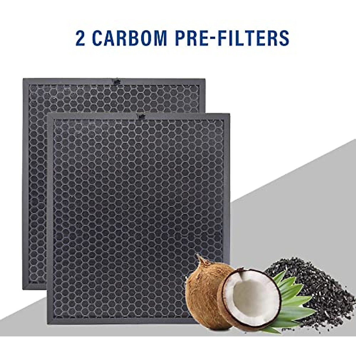 LV-PUR131 Replacement Filters Set Compatible with Levoit Air Purifier Models LV-PUR131, LV-PUR131S,LV-PUR131-RF(2 Pack True HEPA & 2 Pack Activated Carbon)