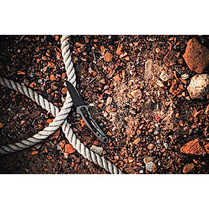 TRUE TRUEBLADE Lightweight Everyday Pocket Knife | Super Sharp Black Oxidized Stainless Steel Partially Serrated Pocket Knife