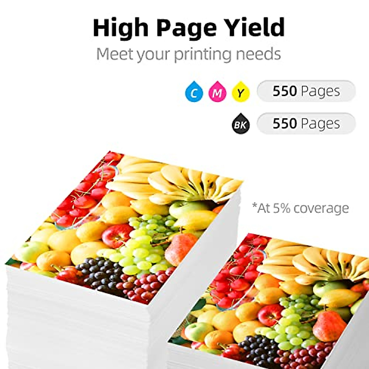 FLYINK Ink Cartridges for Brother lc203 lc201 XL Black and Color for MFC-J480DW MFC-J4420DW Printer