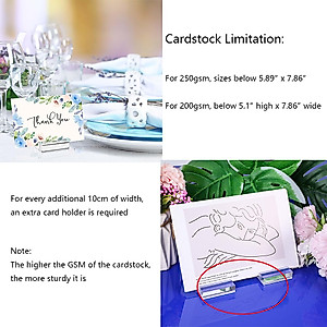 Aboofx 16 Pieces Acrylic Stands Clear Place Card Holders for Cards over 200gsm, 1.6 inch Acrylic Sign Holders Table Number Stands Card Display Stand forWedding Party Events Office Business Meeting
