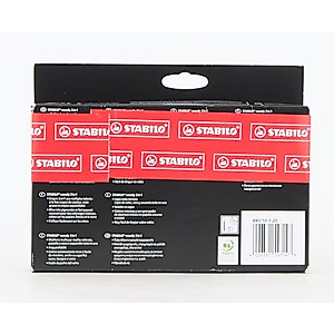 STABILO Multi-Talented Pencil woody 3 in 1 - ARTY - Pack of 10 - Assorted Colours with Sharpener