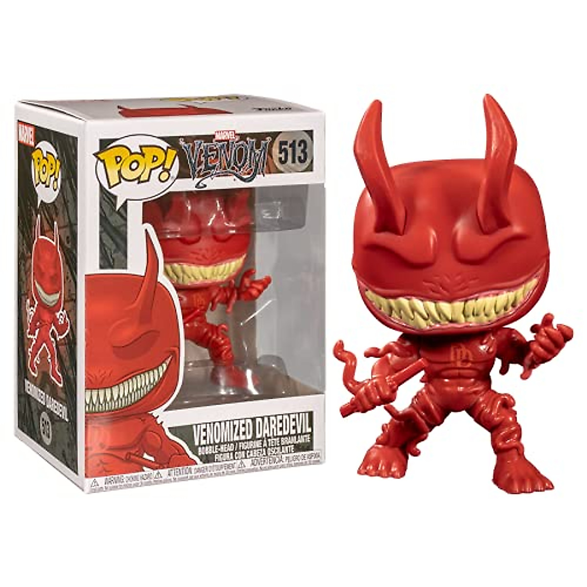 POP Marvel: Venom - Venomized Daredevil Funko Pop Vinyl Figure (Bundled with Compatible Pop Box Protector Case), Multicolored, 3.75 inches