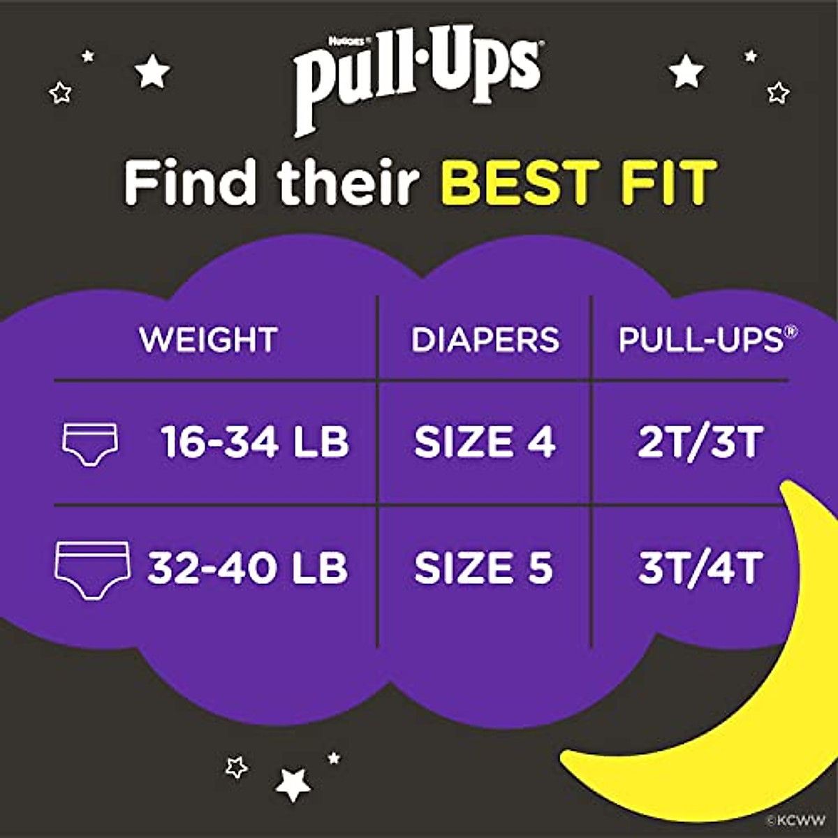 Pull-Ups Boys' Nighttime Potty Training Pants Training Underwear, 2T-3T, 21 Ct