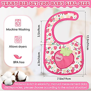 HooLing 24 Pcs Toddler Bibs Waterproof Baby Bibs Cotton Soft Drool Bibs Feeding Kindergarten Welfare Home Newborn Party(Girl)