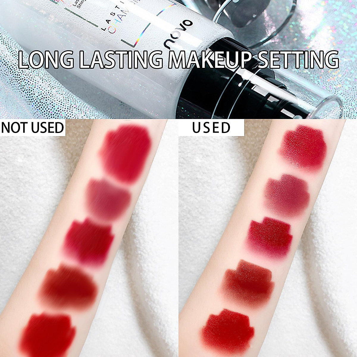 Dewy Makeup Setting Spary Kit Shimmer Glow Finish Hydrating Illuminating Finishing for face Lightweight Long Lasting Make Up Fixing Hydrate Skin with Sponge Puff Makeup Set (Dewy 3.15 Fl Oz)