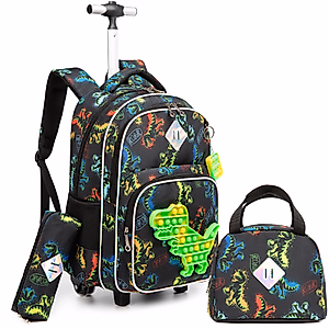 ZBAOGTW Unicorn Rolling Backpack for Girls Wheeled School Backpack 3 in 1 Girls Rolling Backpack for School,Travel,Picnic