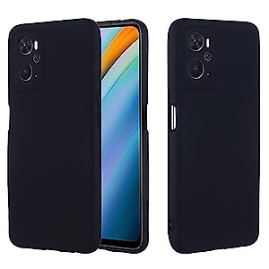 Case for Oppo K10, Liquid Silicone Protective Phone Case for Oppo K10 with Silicone Lanyard, Slim Thin Soft Shockproof Cover for Oppo K10 Silicone Case Black