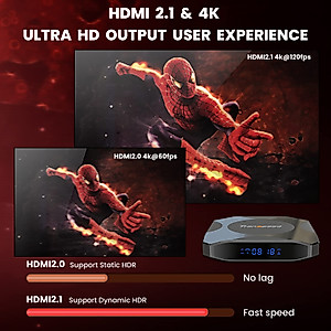 2022 Android TV Box 11.0 4GB 32GB with S905W2 Chip Support 4K HDR 3D 2.4G/5G Dual WiFi LAN 100M AV1 TV Box USB 2.0 BT5.2 HD2.1 with Mini Keyboard