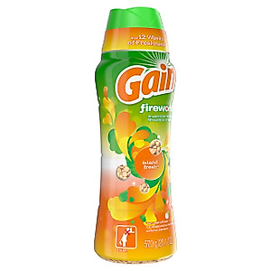 Gain Fireworks Laundry Scent Booster Beads for Washer, Island Fresh, 20.1 oz