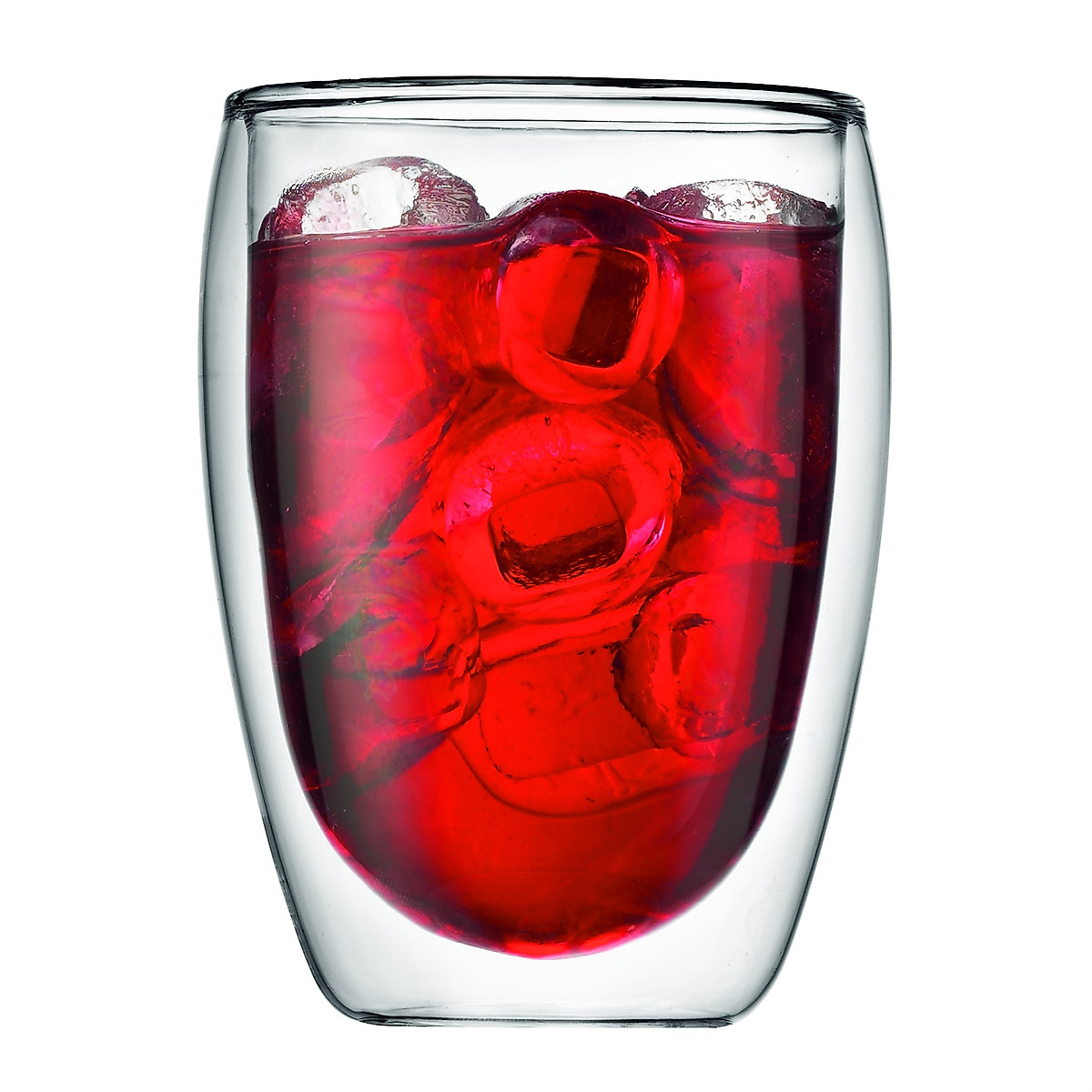 BODUM Double Wall Glass Set, 0.08 l, 0.35 l, 2 pcs, 4 Count (Pack of 1)