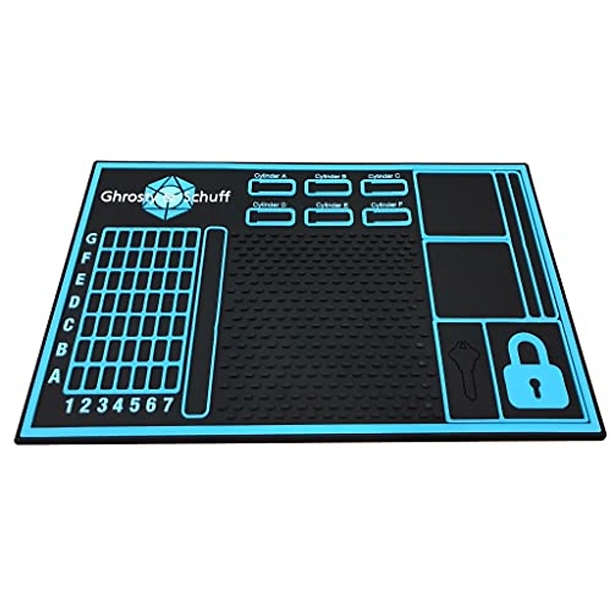 Rubber Work Mat for Lock Picking, Pinning Mat for Lock Picking Tools or Lock Smith Kits, Lockpicking Set Beginner, Lock Pinning Mat, Lock Rekeying Kit, Worktable Mat