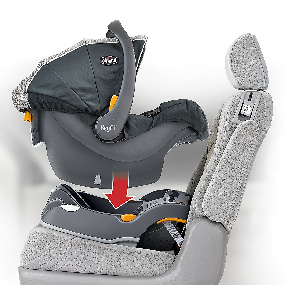 Chicco KeyFit Infant Car Seat and Base | Rear-Facing Seat for Infants 4- 22 lbs. | Includes Infant Head and Body Support | Compatible with Chicco Strollers | Baby Travel Gear