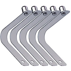 5 × Kayak Paddle Tent Pole Push Button Spring Snap Clip Locking Tube Pin (Single pin(Solid), 8mm)