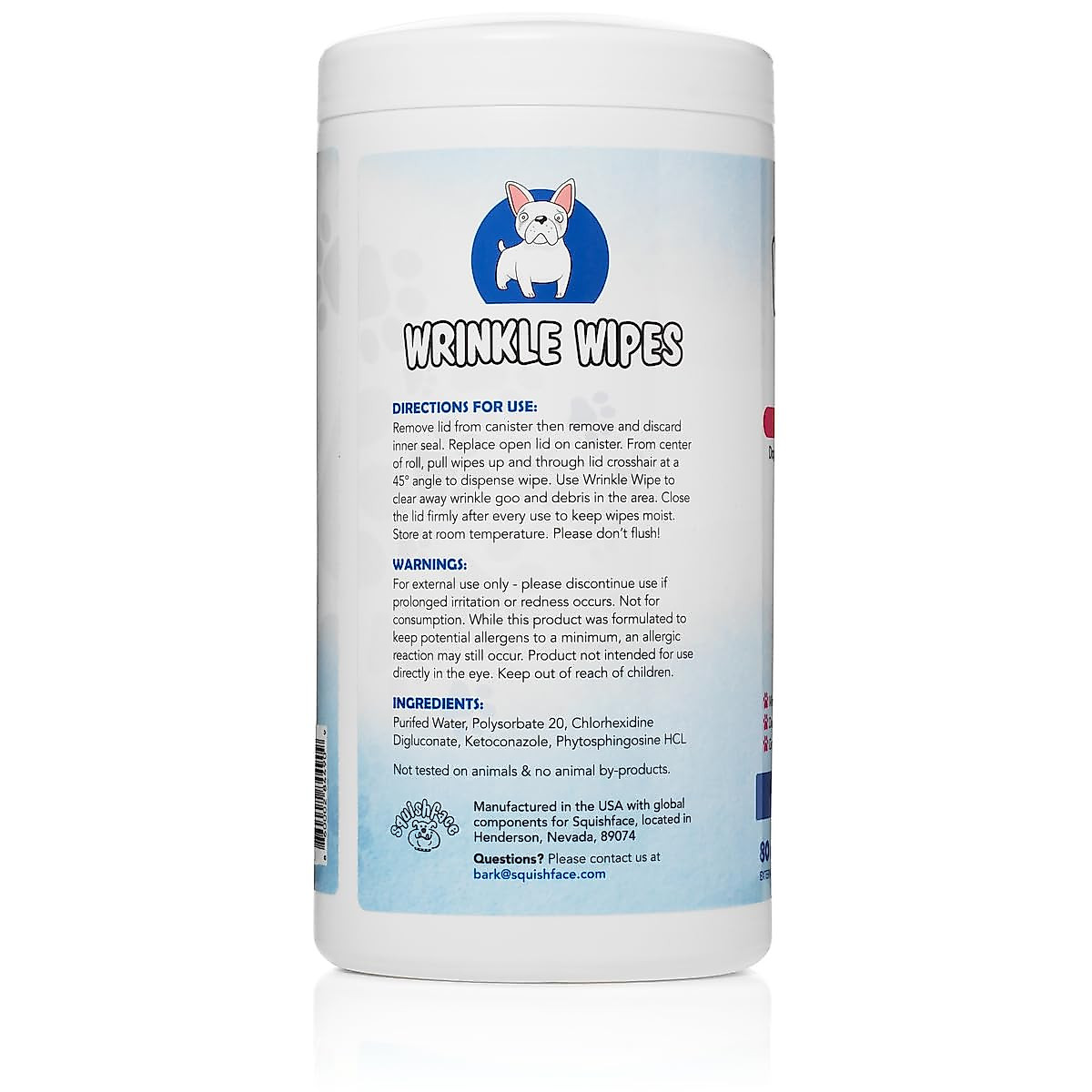 Squishface Wrinkle Wipes + Ear Wipes + Nose Balm Bundle - Nose to Tail Clean for Any Dog!