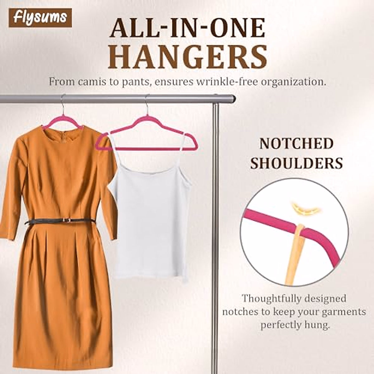 Premium Velvet Hangers 50 Pack, Heavy Duty Study Pitaya Hangers for Coats, Pants & Dress Clothes - Non Slip Clothes Hanger Set - Space Saving Felt Hangers for Clothing