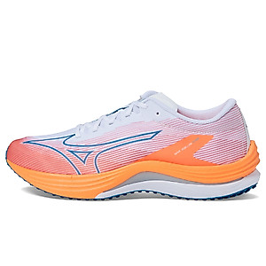 Mizuno Men's Wave Rebellion Flash Running Shoe, White/Silver, 12