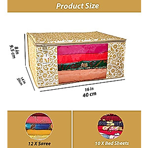 ANKIT INTERNATIONAL Non Woven Saree Cover Storage Bags for Clothes/Cloth storage bag | (PACK OF 6)