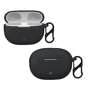 kwmobile Silicone Case Compatible with Beats Studio Buds - Case Protective Cover for Headphones - Black