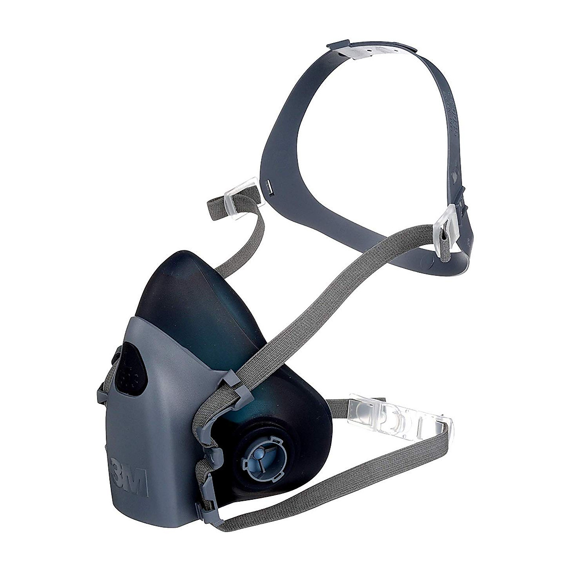 3M Reusable Respirator Half Facepiece 7503, NIOSH, 3M Cool Flow Valve, Dual Airline Supplied Air Compatible, Integrated Dropdown Suspension, Bayonet Connections, For Chemical Handling, Painting, Large