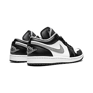 Nike Men's Air Jordan 1 Low Black/Particle Grey, Black/Particle Grey/White, 12