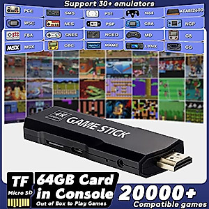 CredevZone GD10 Retro Game Console TV HD Output Plug and Play Games Stick Video Gaming Consoles Preinstalled EmuELEC 2 Controllers 64GB