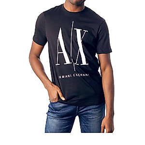 A|X ARMANI EXCHANGE mens Icon Graphic T-shirt T Shirt, Navy, Large US