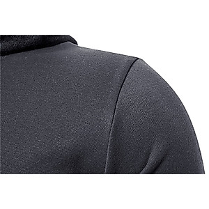 Maiyifu-GJ Men Casual Drawstring Slim Fit Hoodies Novelty Patchwork Pullover Hoodie Lightweight Athletic Hooded Sweatshirts (Grey,3X-Large)