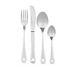 Disney Parks Mickey Mouse Icon Silhouette 24 pcs Satin Finish Silverware Flatware Set