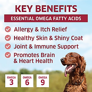 Salmon Oil for Dogs - Wild Alaskan Fish Oil for Dogs - Omega 3 for Dogs - Itch Relief for Dogs - Dog Joint Health - Dog Allergy Relief- Dog Itch Relief - 120 Dog Fish Oil Soft Chews