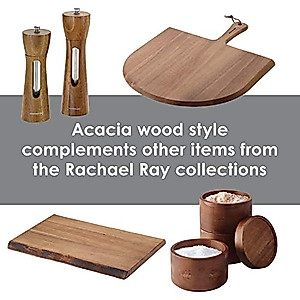 Rachael Ray Pantryware Wood Salt Cellar Stacking Set / Wood Salt Box Stacking Set3 piece, Brown