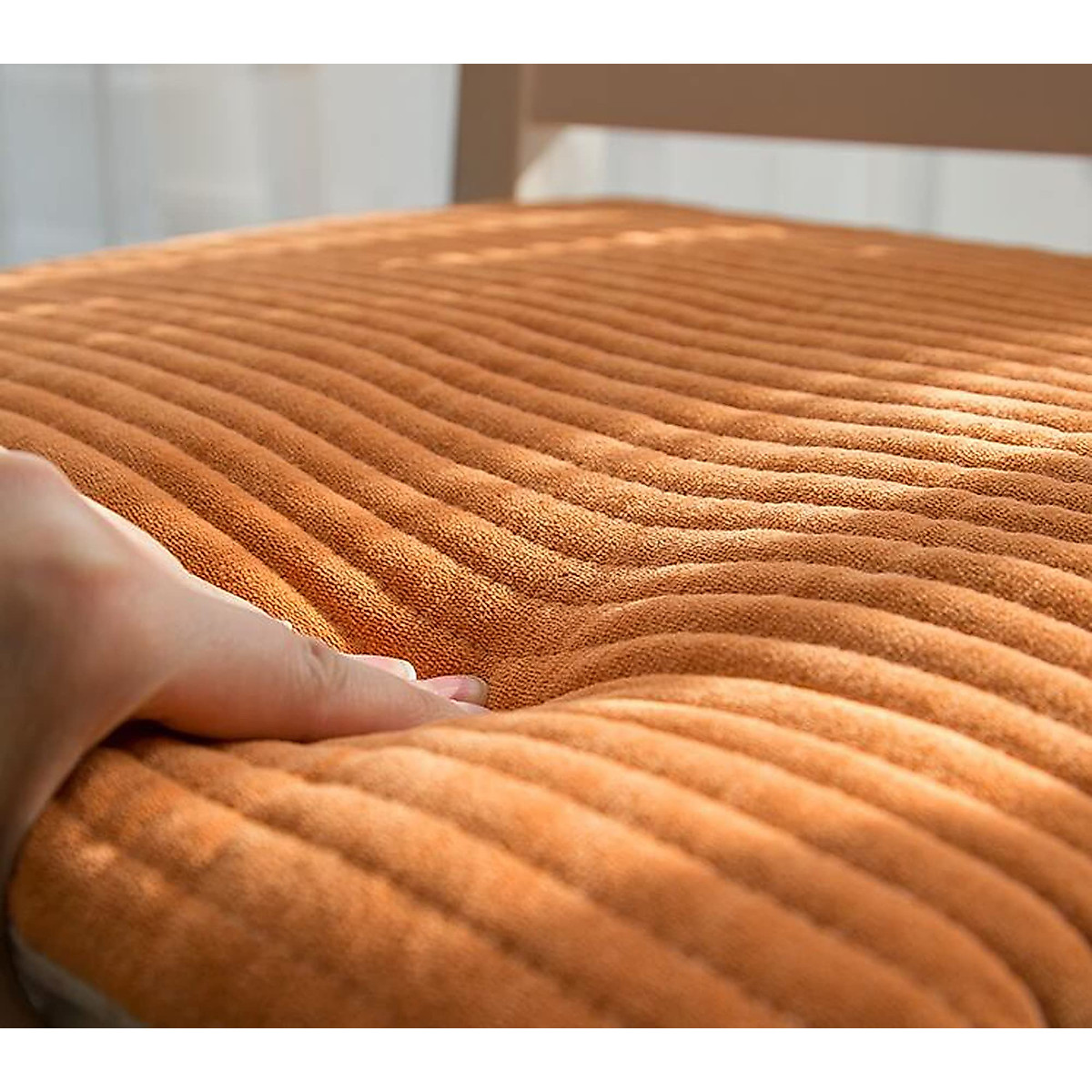 Happiness Decoration Chenille Chair Cushions for Dining Chairs 4 Pack Chair Pads with Ties Soft Non Slip Rubber Back Seat Cushions Machine Washable U Shape Chair Pads,17" x 15.7" (Grey, 4)