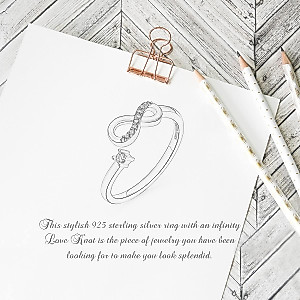Infinity Ring Sterling Silver Infinity Forever Love Knot Ring for her 925 Sterling Silver Rings for Women