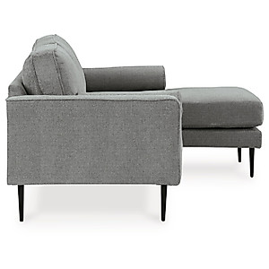Signature Design by Ashley Hazela Contemporary Sectional Sofa Couch with Chaise Lounge, Gray