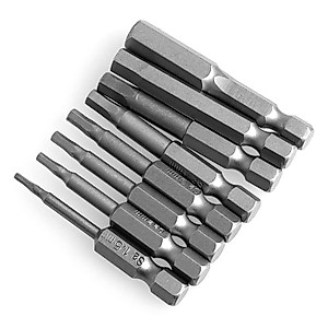 Impact Driver Allen Bits + Torx Bits Set Quick Change 1/4" Hex Shank Hex Head Torks Allen Wrench Quick Release Hex Key Power Drill Drive Star Bits 2 Inch Long Quick Connect Impact Ready - 20pc Set